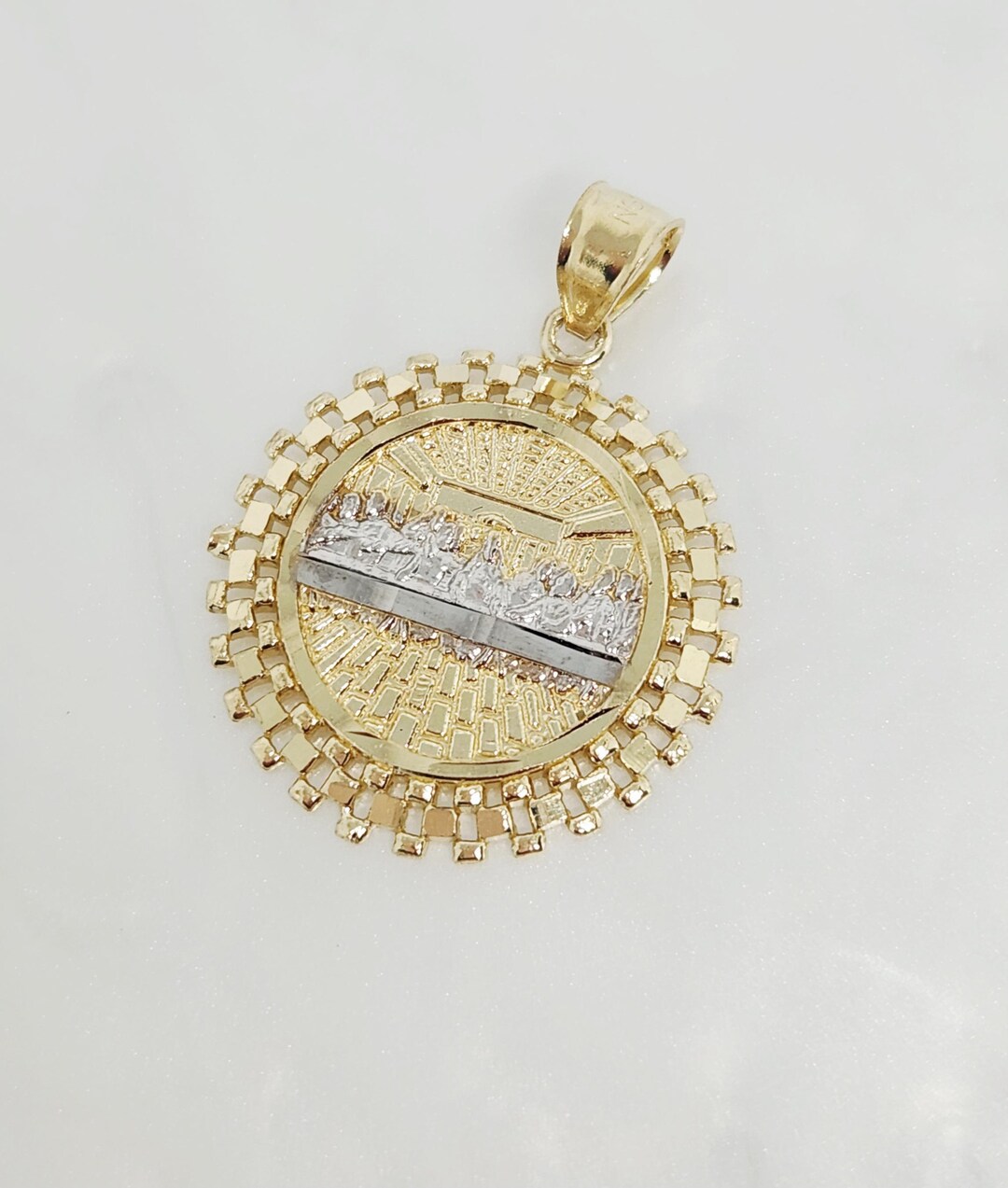 10K Genuine Gold Last Supper Charm, Religious Charm, Last Supper ...