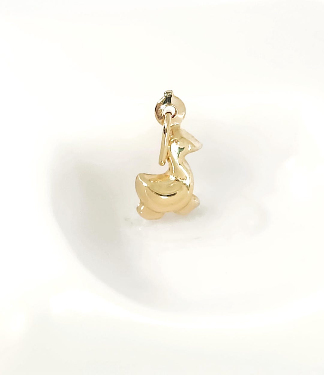 Real Gold Duck Charm, TINY Duck, Gold Baby Duck, Gold Mini Duck Charm ...