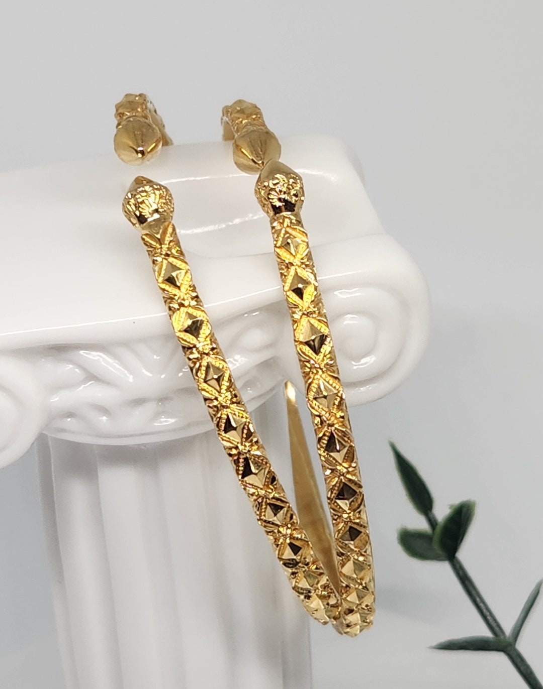 10K Genuine Gold VINTAGE Bracelet, Solid Gold Bracelet, Diamante ...