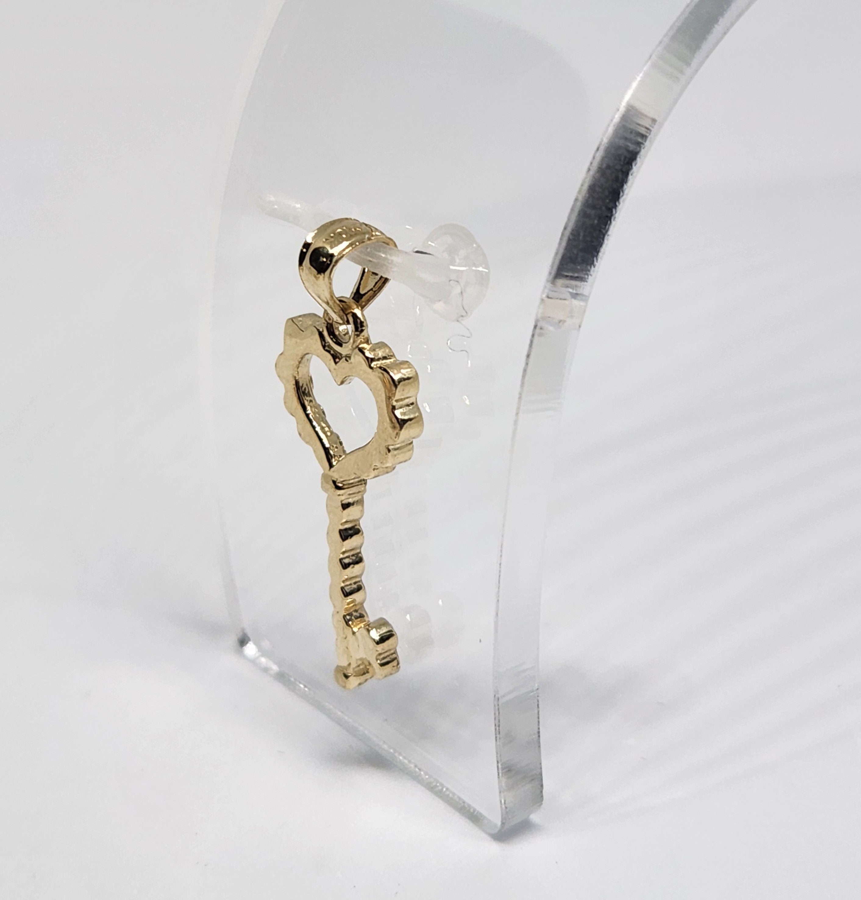 10K Real Gold Key, Solid Gold Key Charm, Gold Key Luck Charm, Gold Key ...