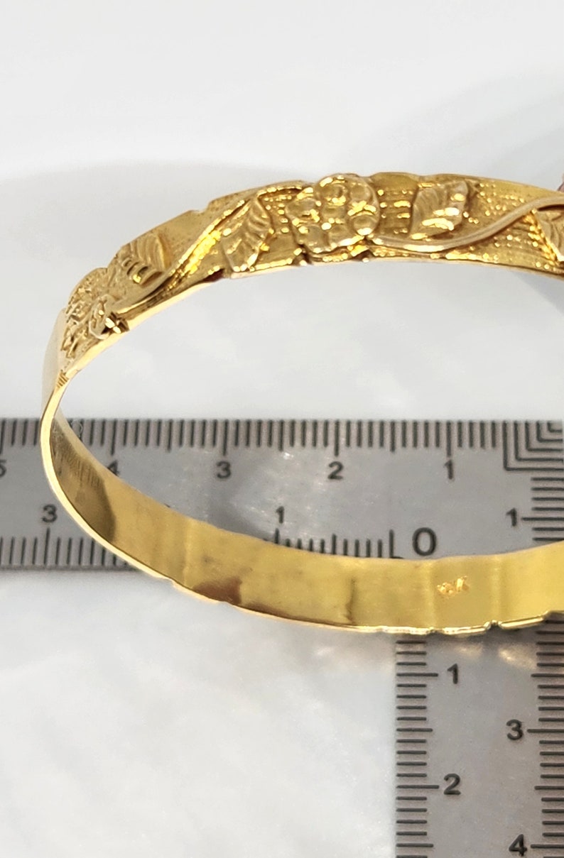 10K Genuine Gold Vintage Bracelet, Solid Gold Bracelet, Hand Crafted by ...