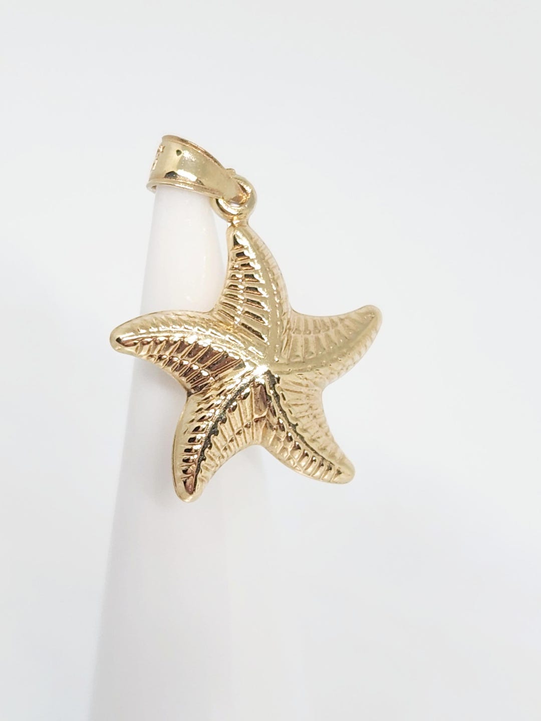 14K Yellow Gold HOLLOW Starfish Charm, Hollow Gold Sea Charm, Real Gold ...