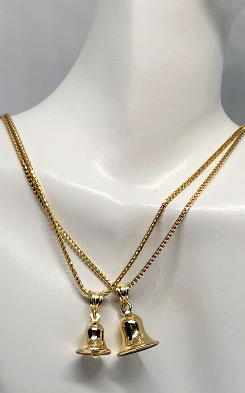 10K Real Gold Bell Charm, Bell With Moving Clapper, Gold Bell With ...