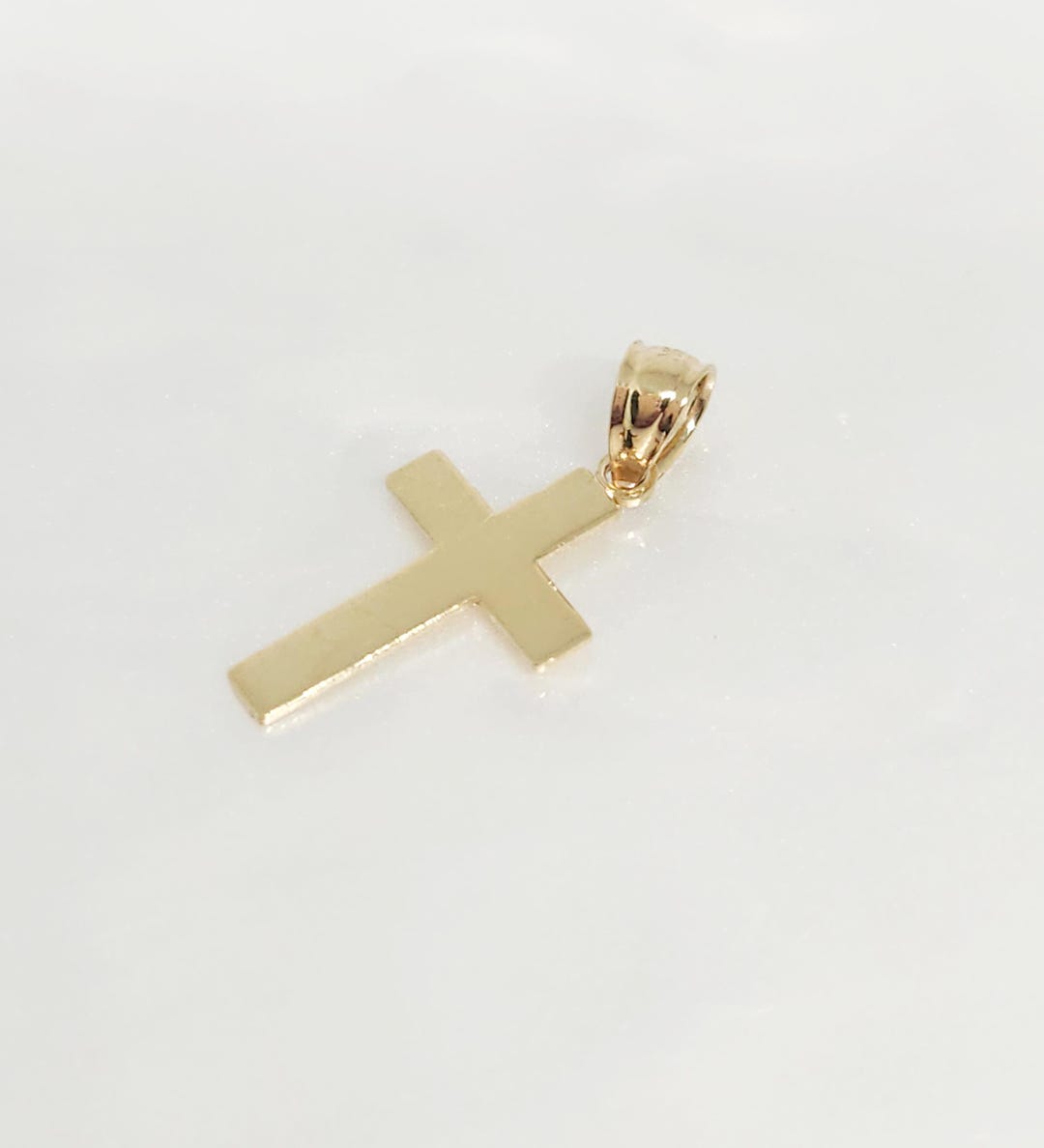 14K Real Gold Cross Charm, SMALL Gold Cross, Miniature Cross ...
