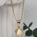 14K Real Gold Pyramid Charm, 3D Pyramid, Puff Charm, 3D Charm, Golf ...