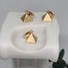 14K Real Gold Pyramid Charm, 3D Pyramid, Puff Charm, 3D Charm, Golf ...