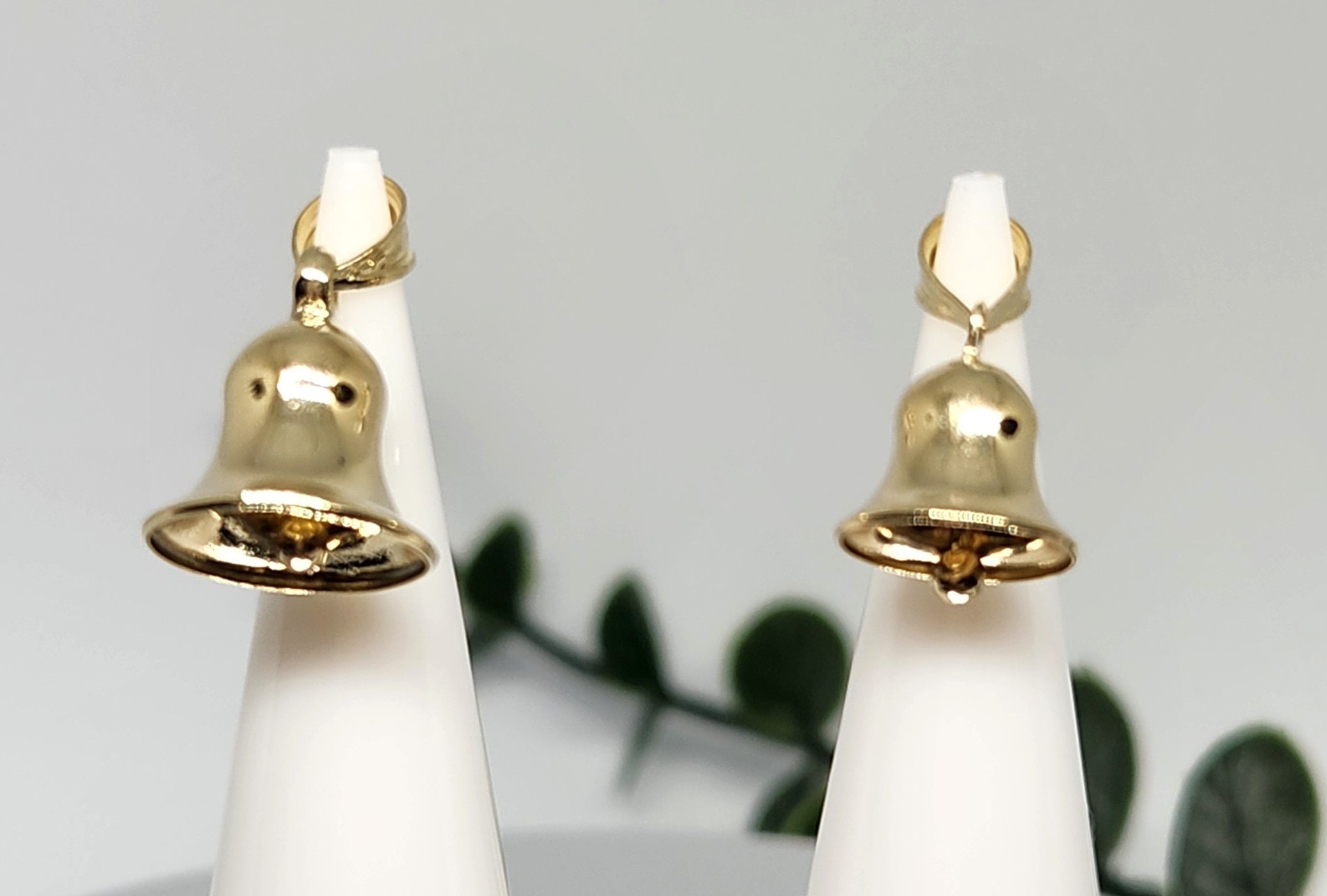 10K Real Gold Bell Charm, Bell With Moving Clapper, Gold Bell With ...