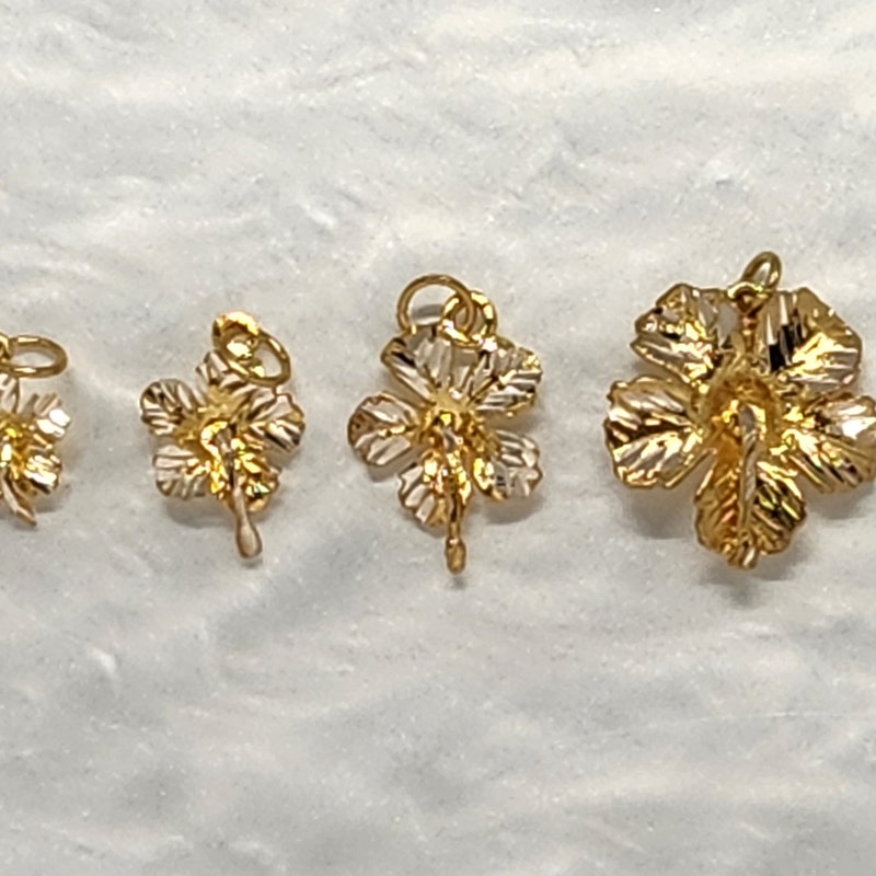 Gold Flower Charm - Etsy