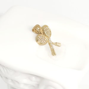 10K Real Gold Tennis Racket, Gold Tennis Charm, Gold Sport Charm, Gold ...