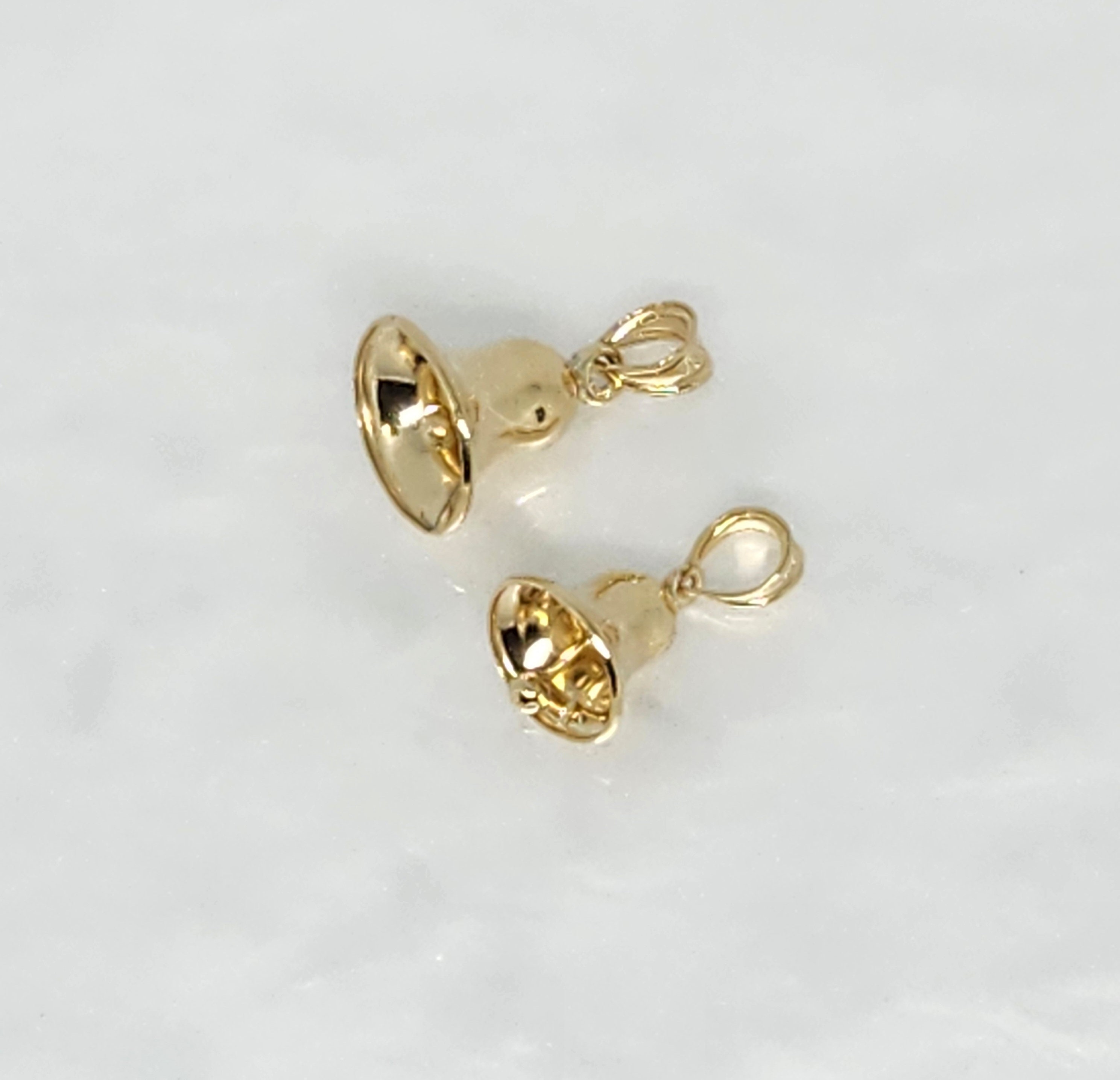 10K Real Gold Bell Charm, Bell With Moving Clapper, Gold Bell With ...