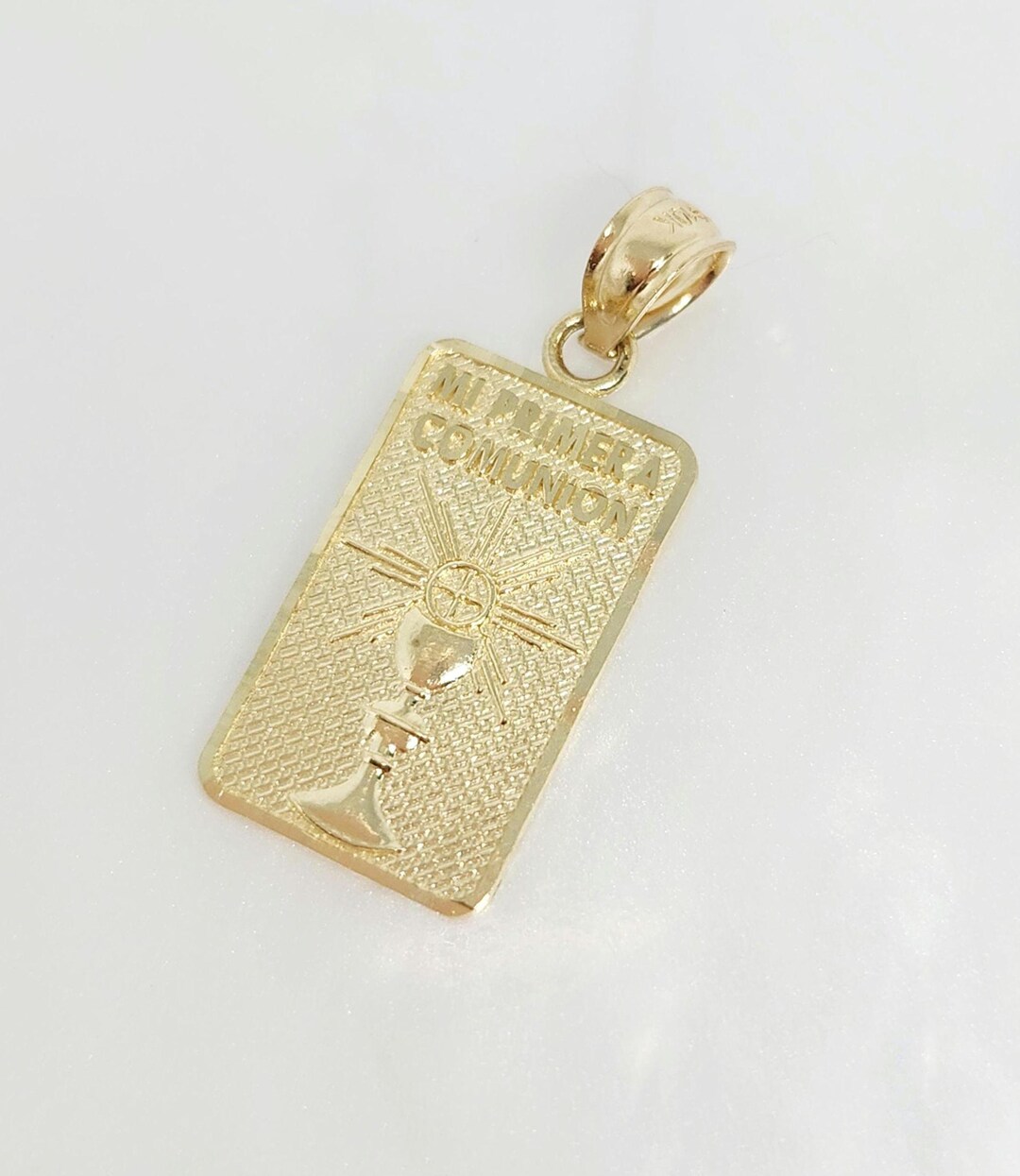 10K Yellow Gold First Communion Pendant, Gold Mi Primera Communion ...