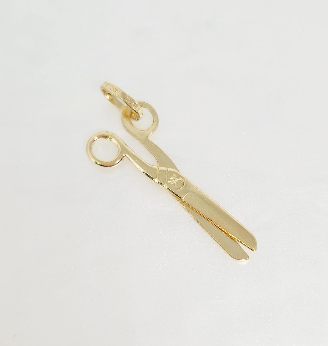 10K Real Gold Scissors, Fully Moveable Gold Scissors, Open/close ...