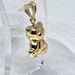 10K Real Gold Teddy Bear Charm, Lifelike Teddy Bear Pendant, Puffy ...