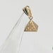 14K Real Gold Pyramid Charm, 3D Pyramid, Puff Charm, 3D Charm, Golf ...