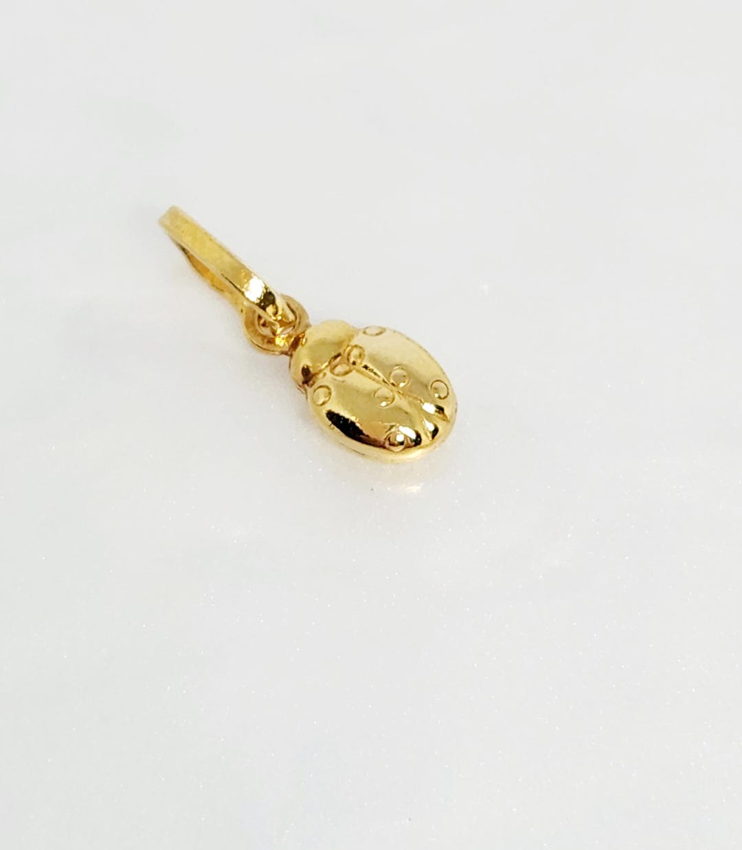 10K Yellow Gold VINTAGE Ladybug Charm, TINY Ladybug, Puffy Charm, Gold ...