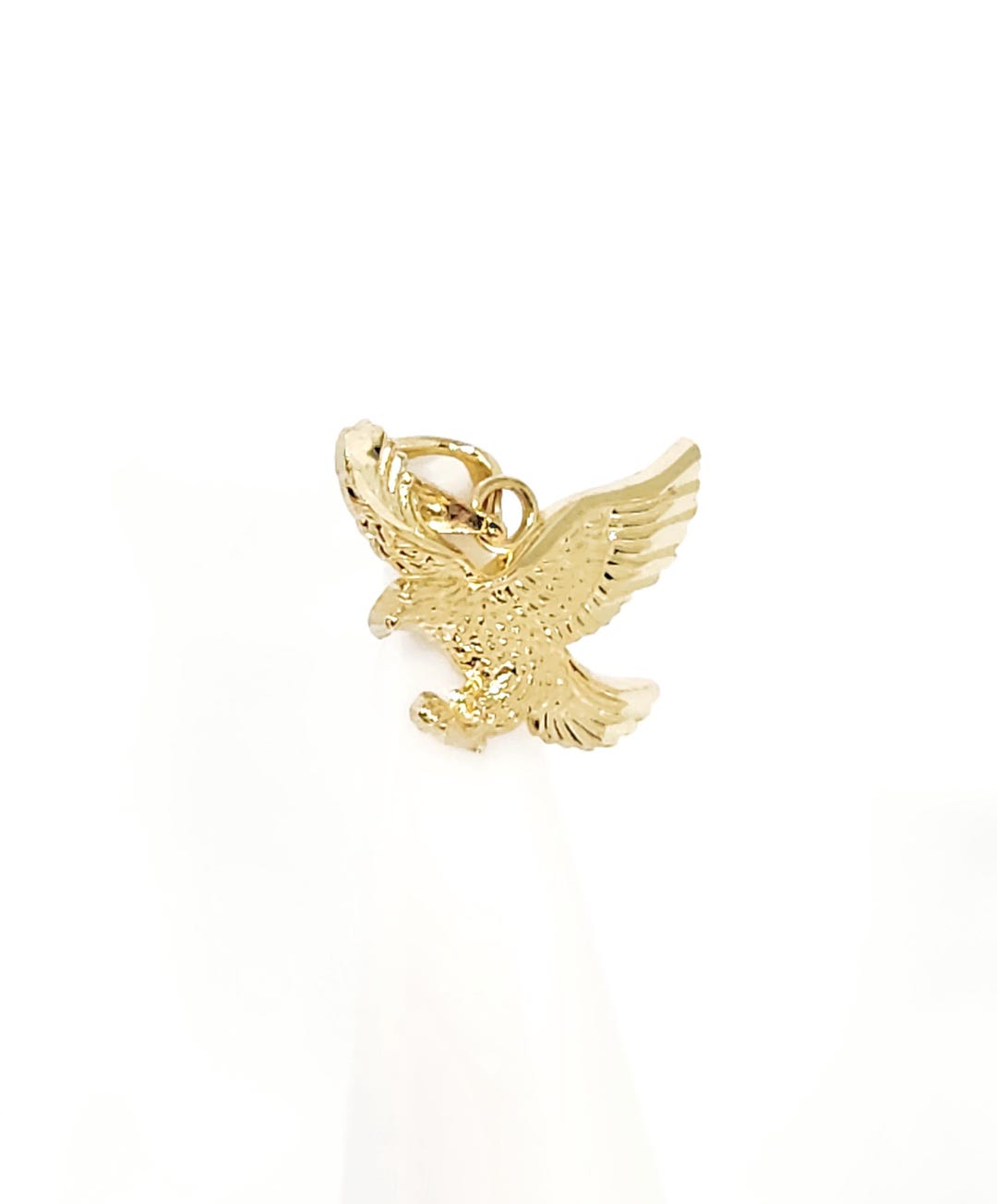 10K Real Gold Eagle, Solid Gold Eagle Charm, Gold Bird Charm, Gift for ...