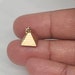 14K Real Gold Pyramid Charm, 3D Pyramid, Puff Charm, 3D Charm, Golf ...