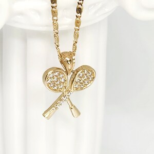 10K Real Gold Tennis Racket, Gold Tennis Charm, Gold Sport Charm, Gold ...
