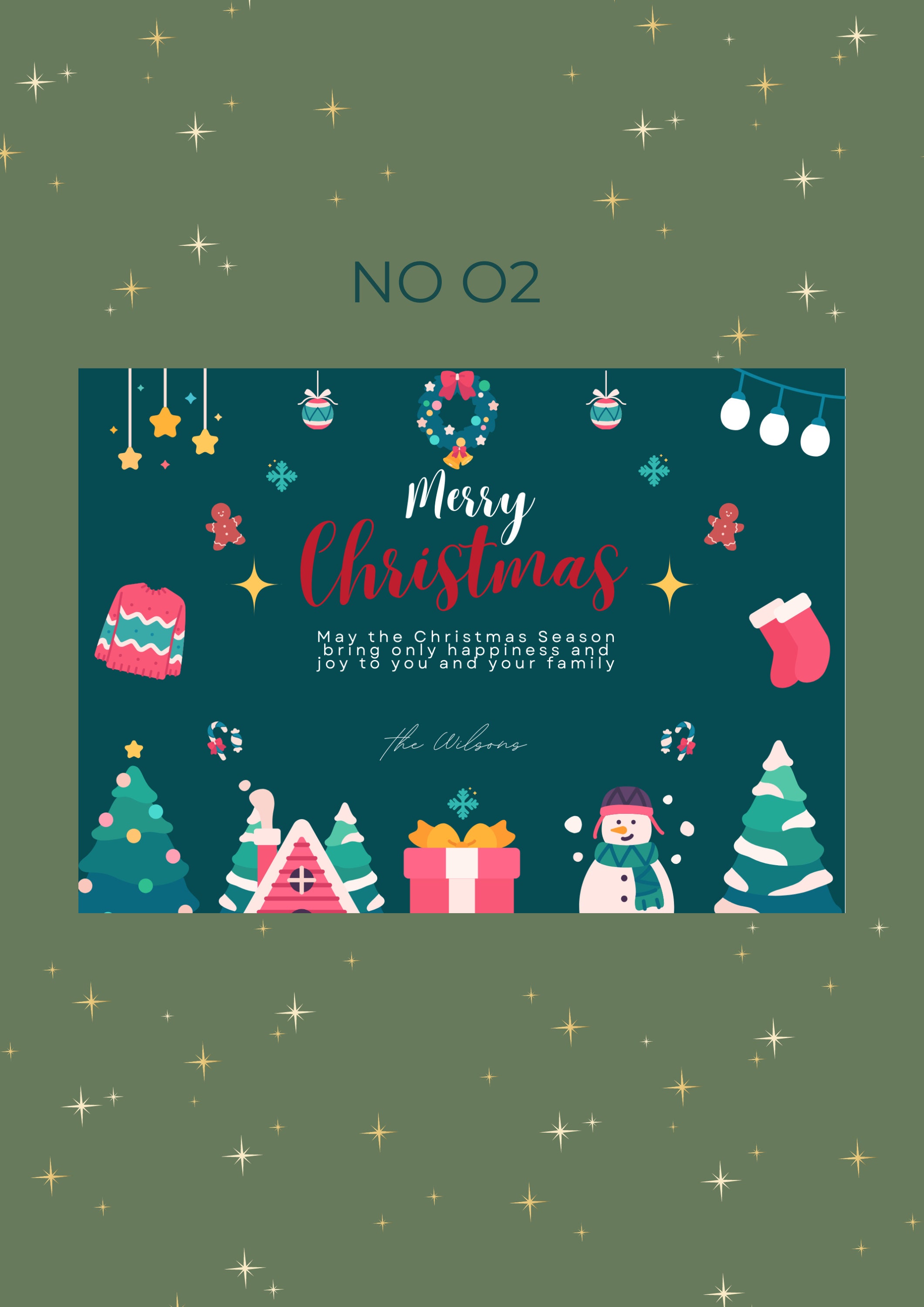 Editable & Printable Christmas Cards - Etsy