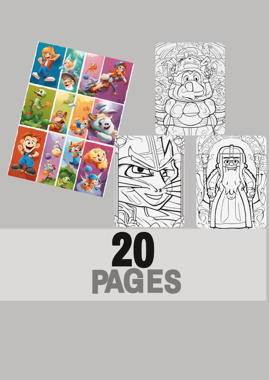 Cartoon Characters Coloring Book, Animated Character Designs, Kids ...