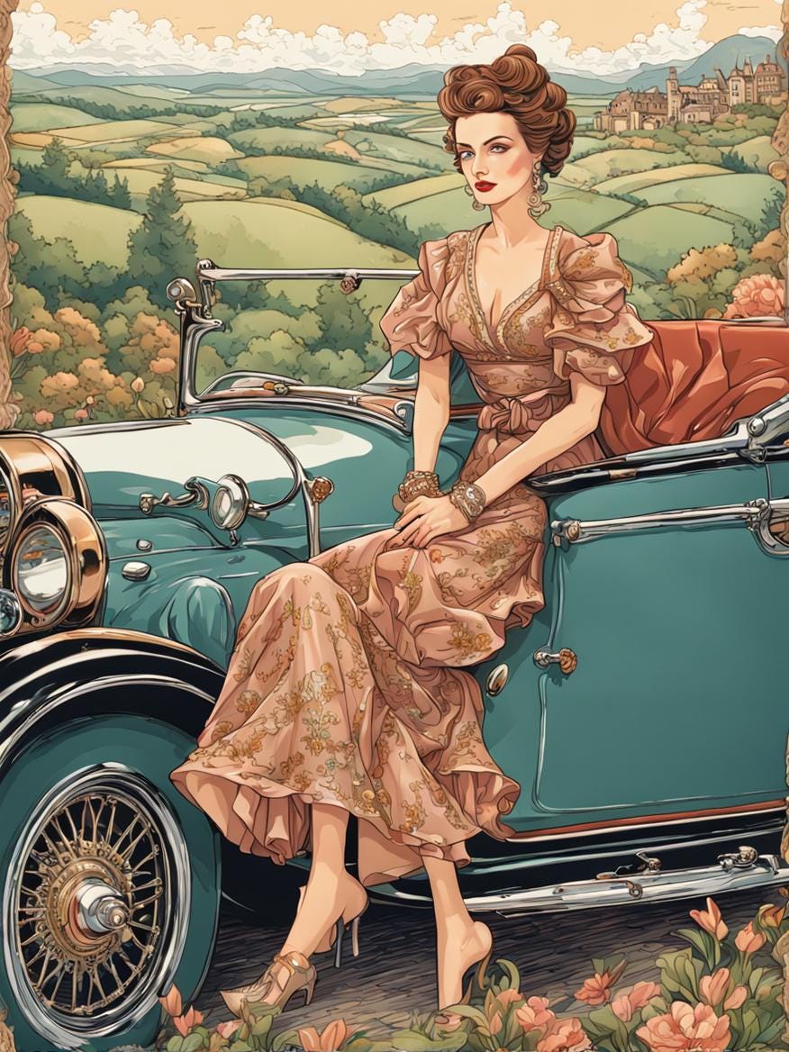Old Money Girl Coloring Book,vintage Luxury Illustrations,elegant Women ...