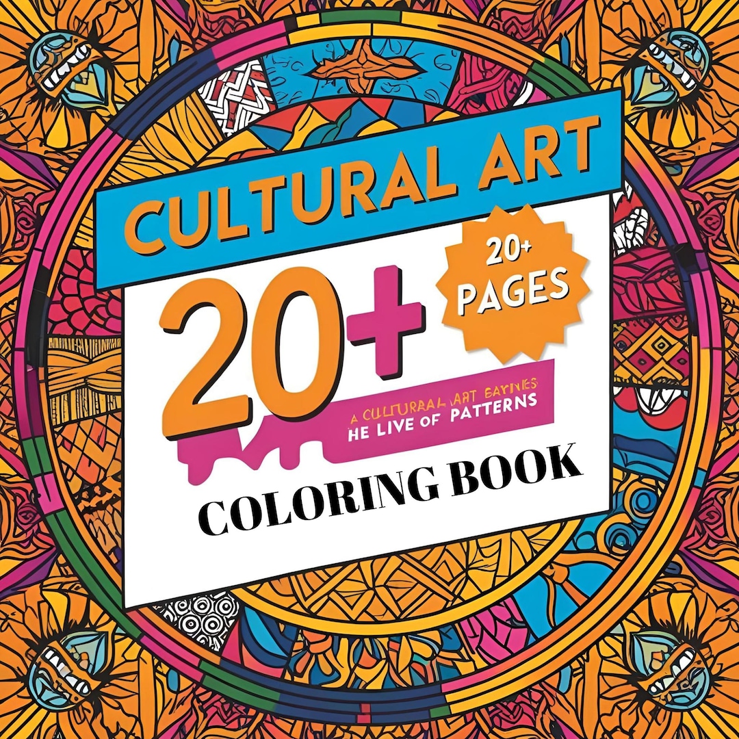 Cultural Art Coloring Book, Digital Cultural Art Coloring Book, Art ...