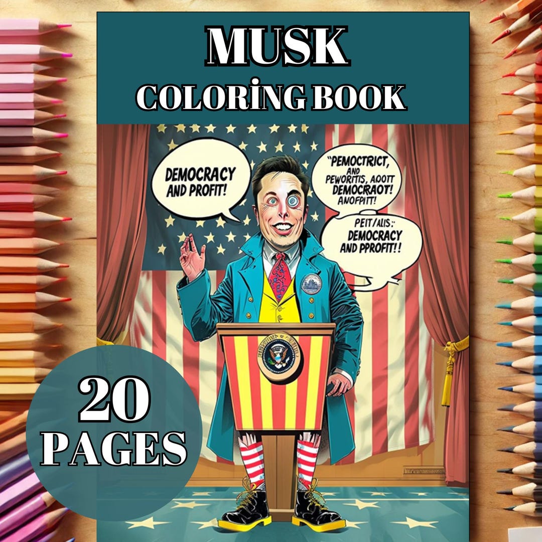 Elon Musk Coloring Book – Funny and Satirical Digital Art, Meme ...