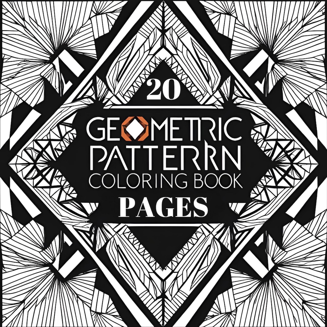 Geometric Patterns Coloring Book, Digital Geometric Designs, Printable ...
