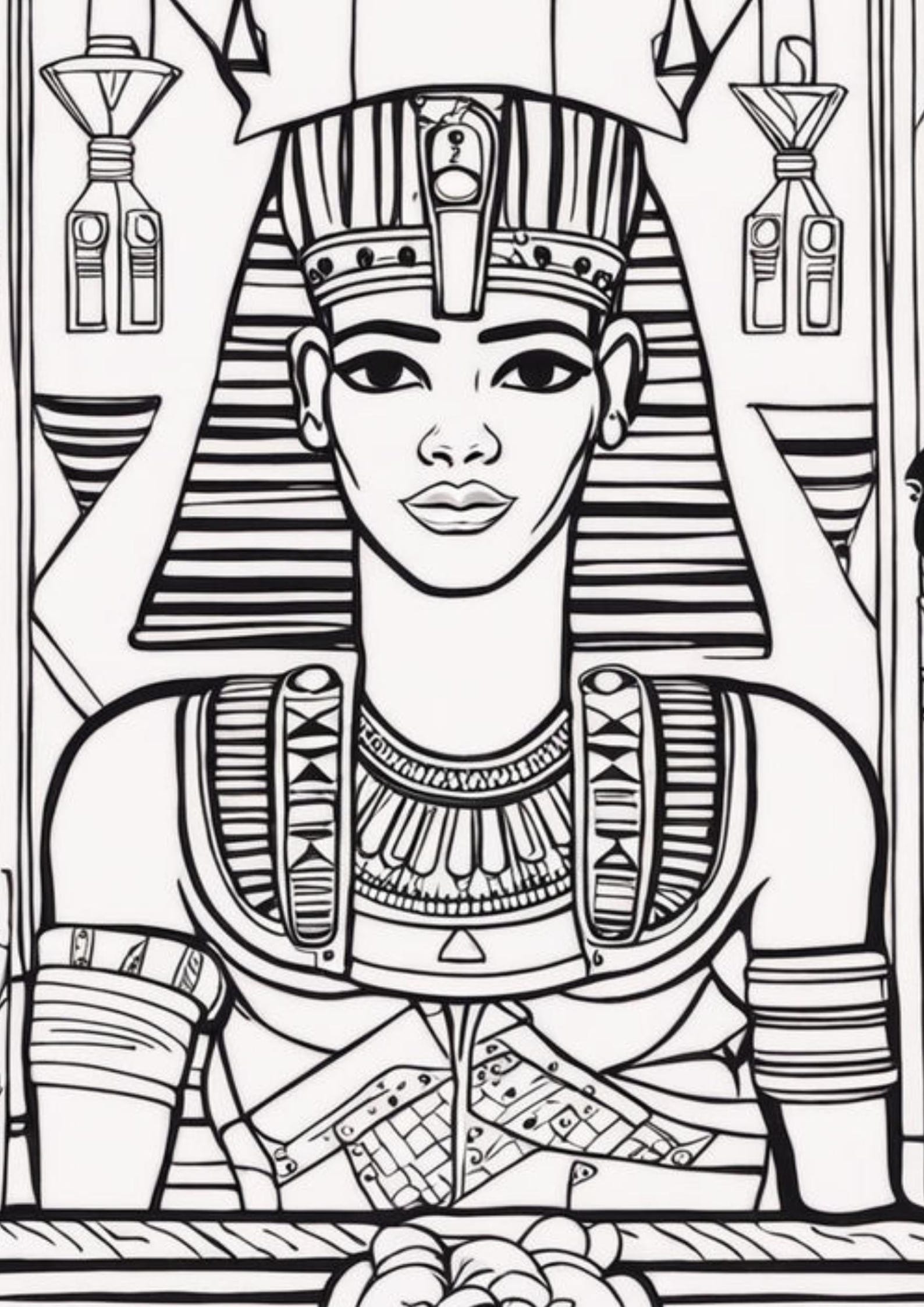 Ancient Egypt Coloring Book, Egyptian Art Coloring, Digital Egyptian ...