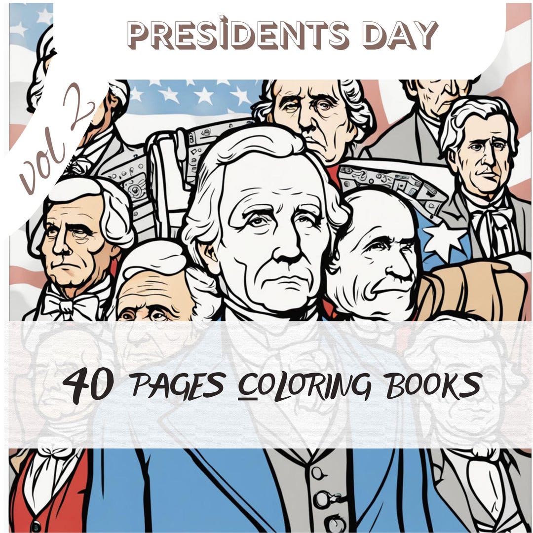 Celebrating U.S. Presidents, Presidents Day Coloring Book, American ...