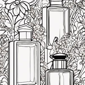Perfume Bottles Coloring Book, Colorful Perfume Art, Colorful Perfume ...