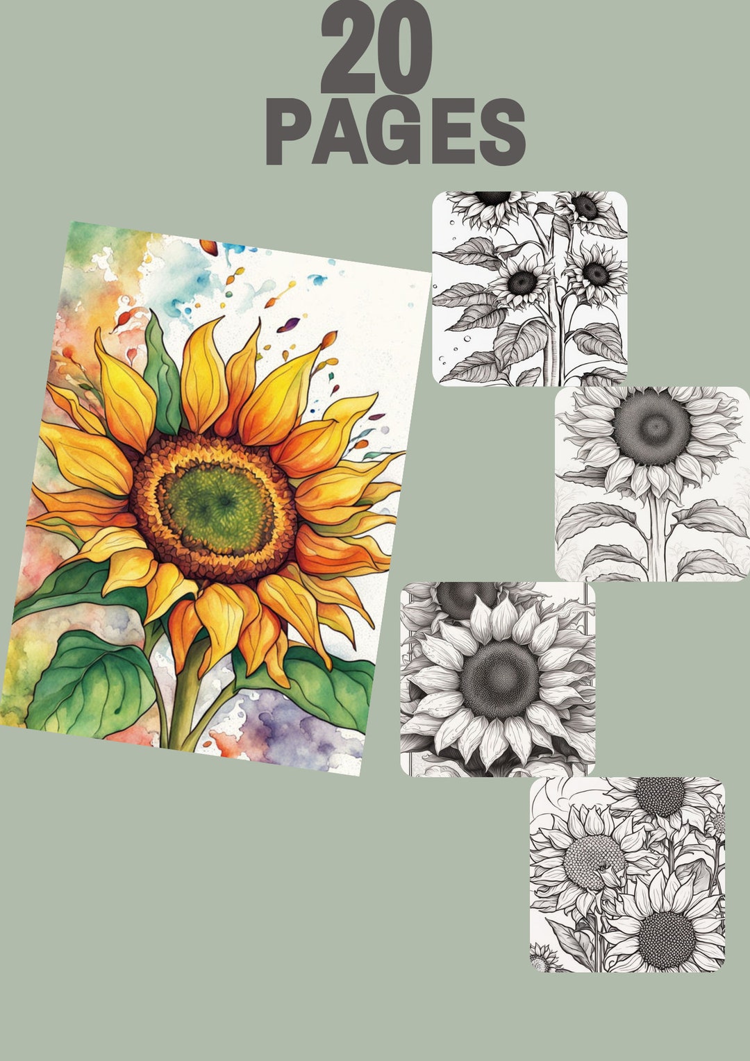 20 Sunflower Coloring Book Pages, Abc Coloring Book, Bookmark Templates ...