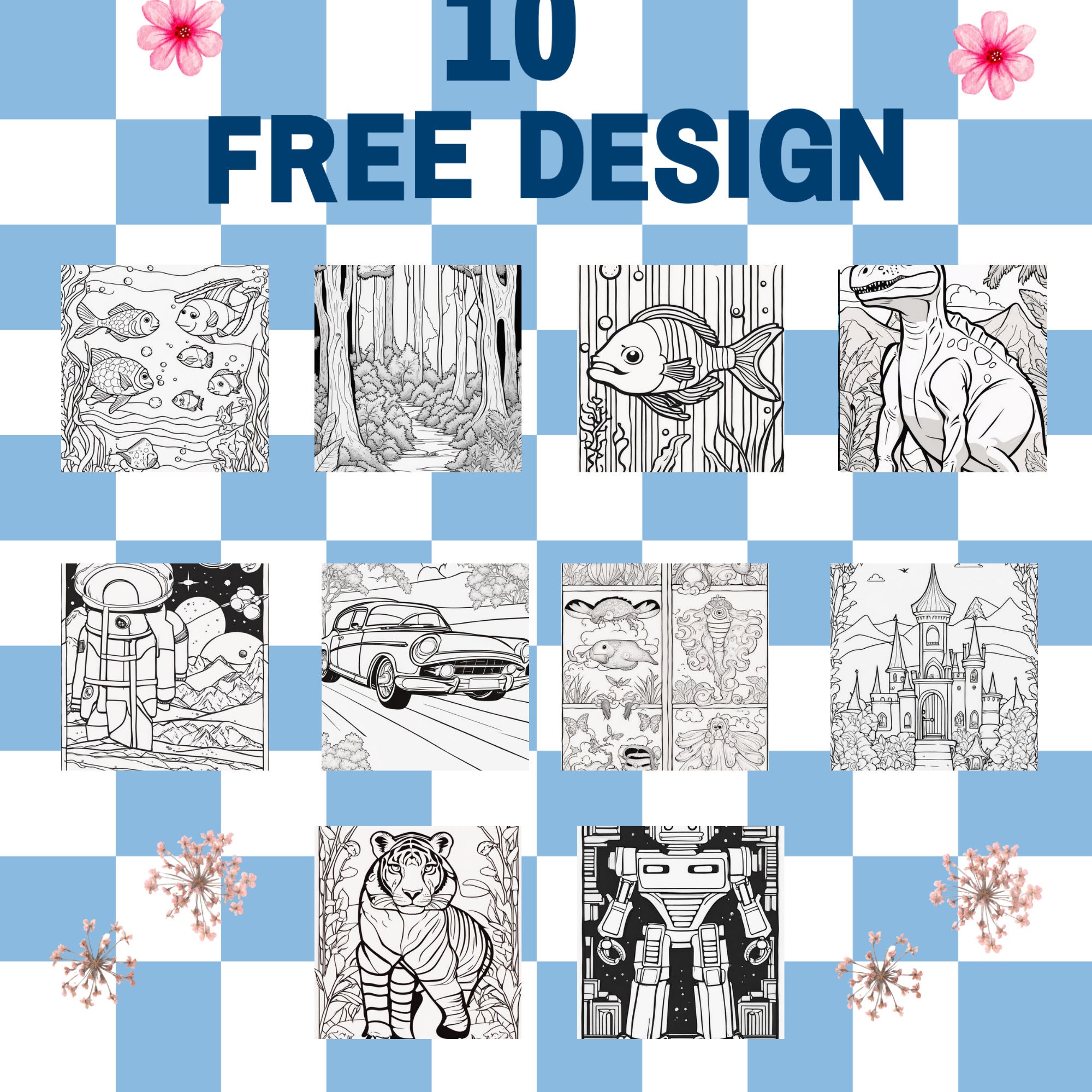 20 Cute Tree Coloring Book for Kids, Coloring Book Template, Abc ...