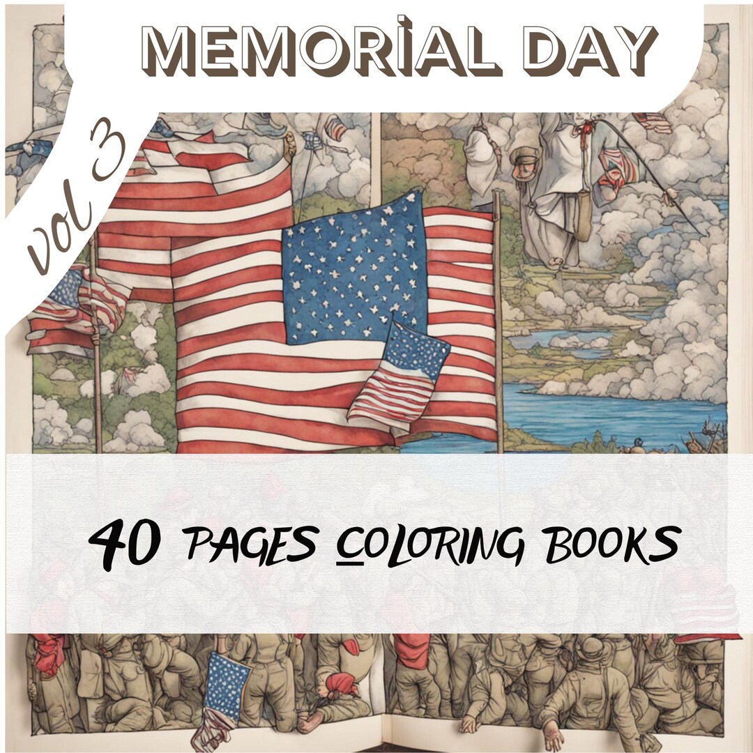 Memorial Day Coloring Pages,printable Memorial Day Activity, Digital ...