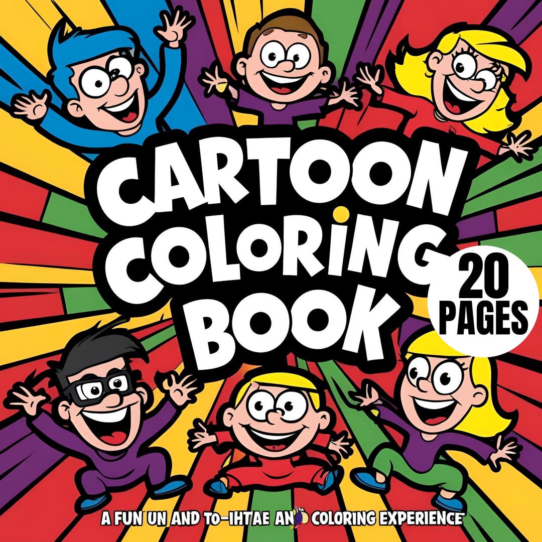 Cartoon Characters Coloring Book, Animated Character Designs, Kids ...