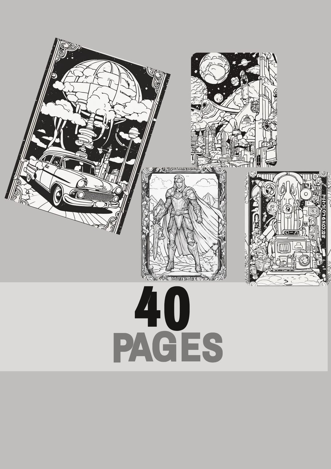 Retro Posters Coloring Book, Vintage Poster Art, Nostalgic Coloring ...