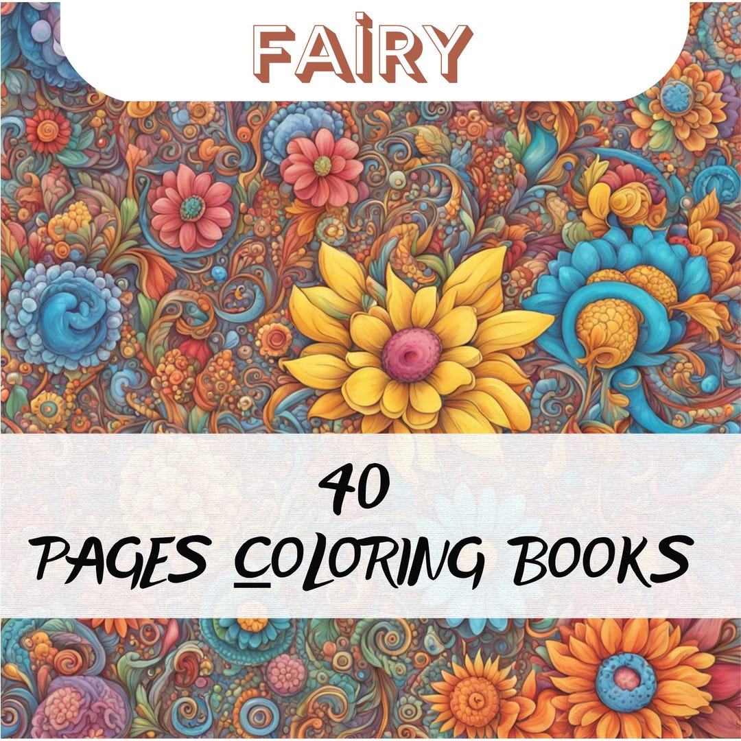 Fairy Coloring Book, Printable Fairy Designs,magical Coloring Book ...