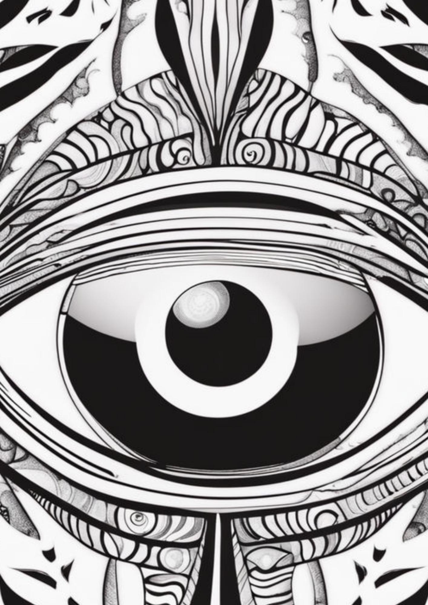 20 Human Eye Coloring Book, Digital Eye Art, Printable Eye Designs, Eye ...