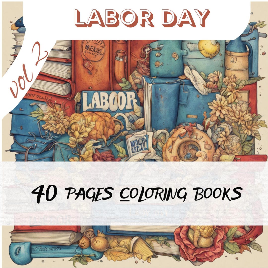 Labor Day Themed Digital Coloring Book,patriotic Art Activities ...