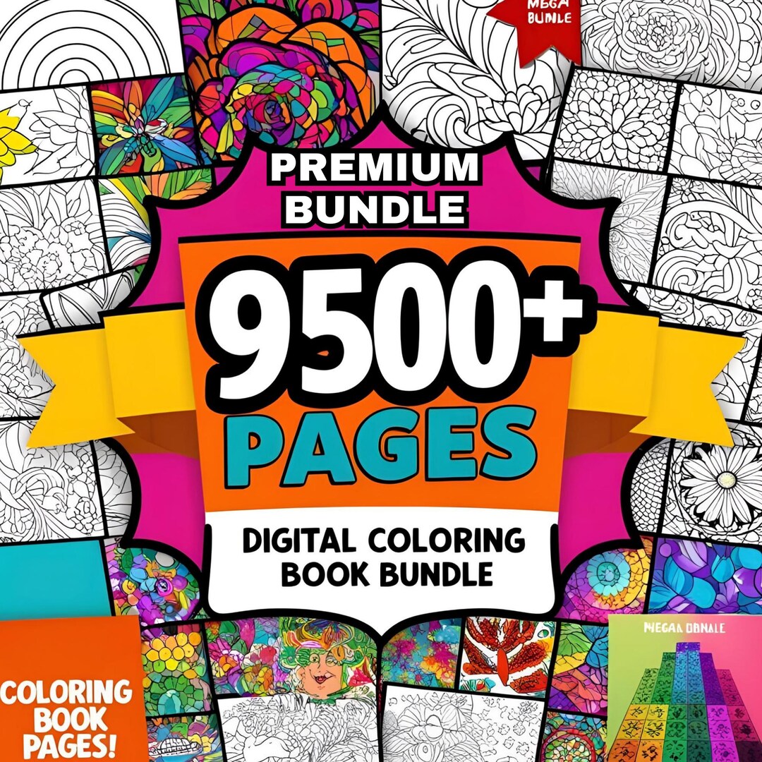 All Shop Bundle Coloring Book - 9500+ Pages | Digital Coloring Pages ...