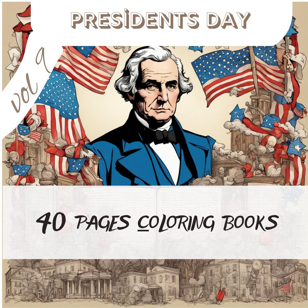 American Presidents Coloring Book Page, Presidents Day Coloring Book, U ...