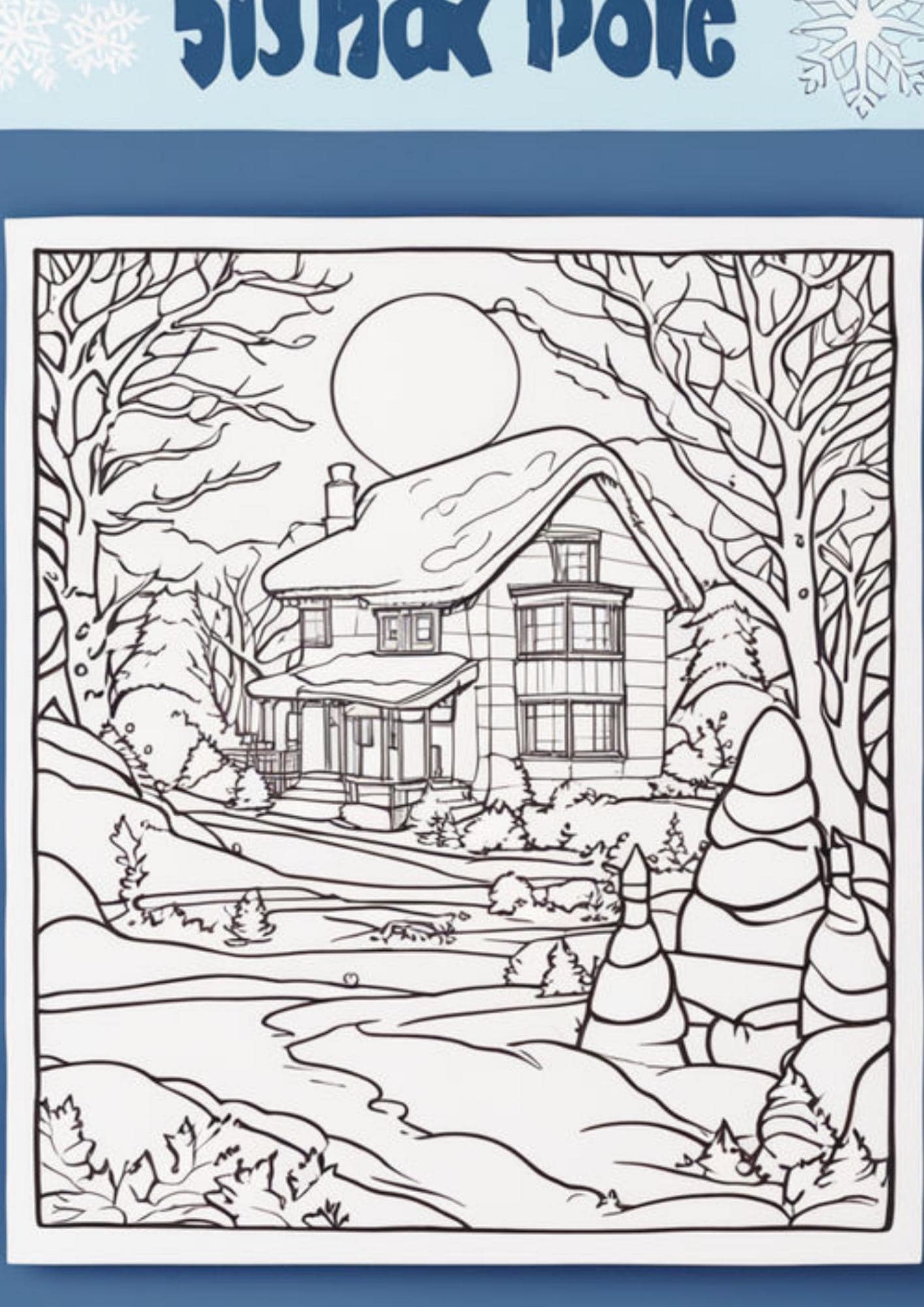 Winter Coloring Book,digital Coloring Pages, Wintertime Illustrations ...