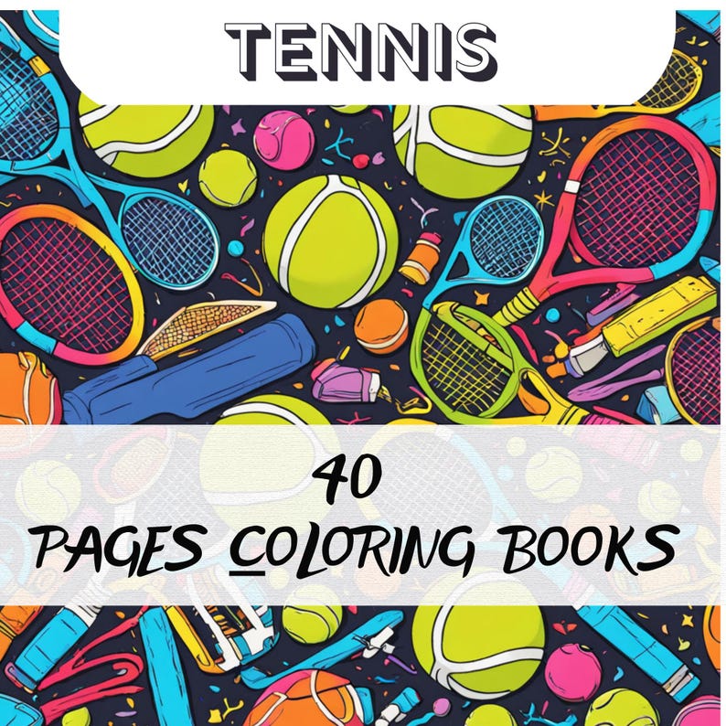 Tennis Coloring Pages, Sports Coloring Book,tennis Art for Kids ...