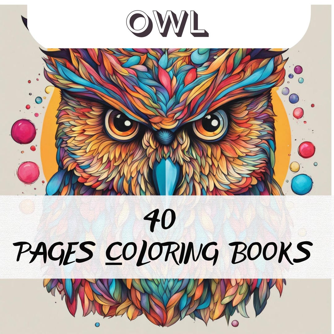 Owl Coloring Pages, Woodland Owl Art, Owl Illustration Book, Detailed ...