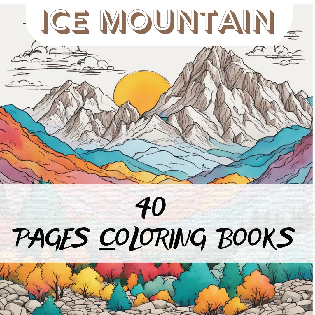 Winter Wonderland Coloring, Frosty Peaks Designs, Snowy Mountain Scenes ...
