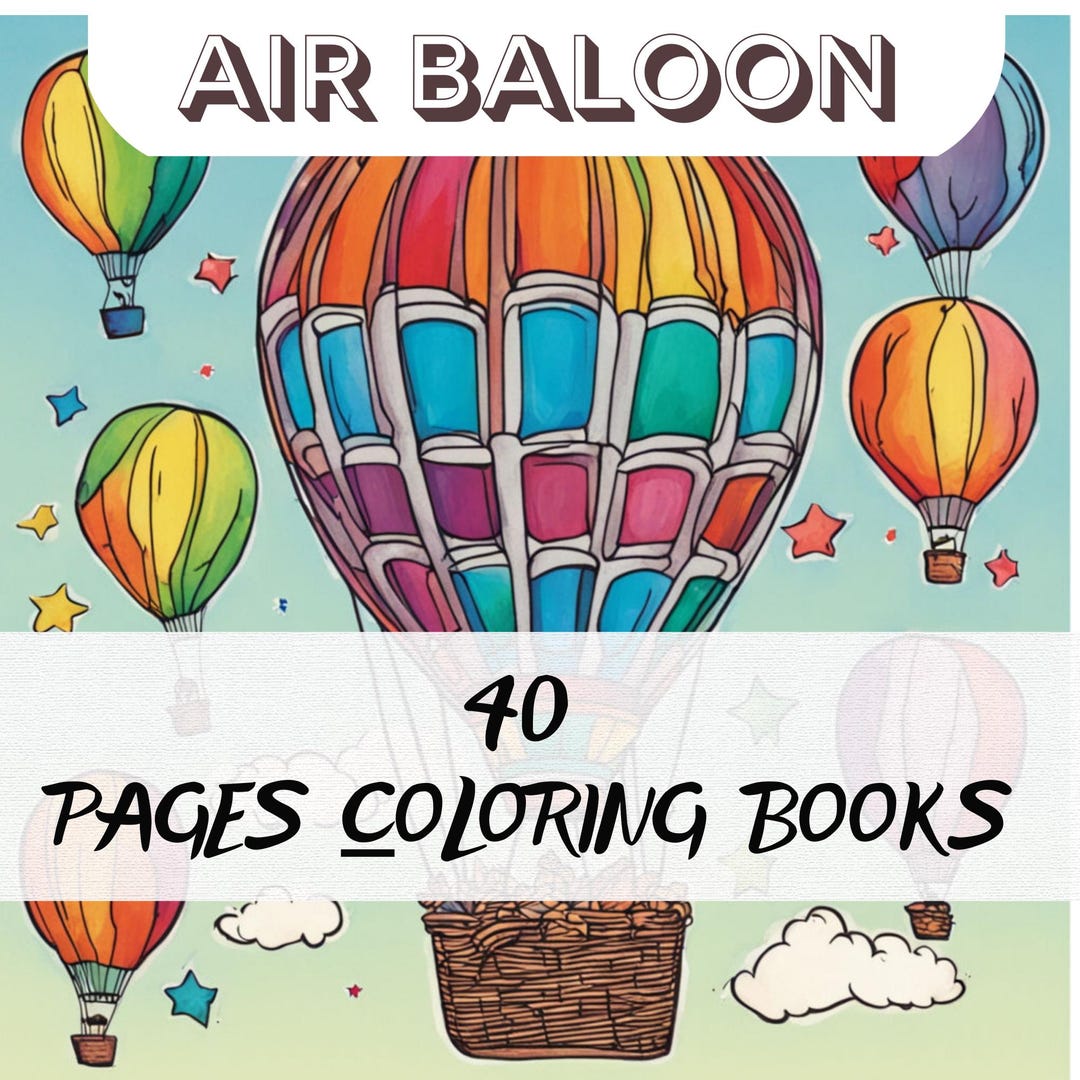 Hot Air Balloon Art, Balloon Coloring Pages, Sky Adventure Designs ...