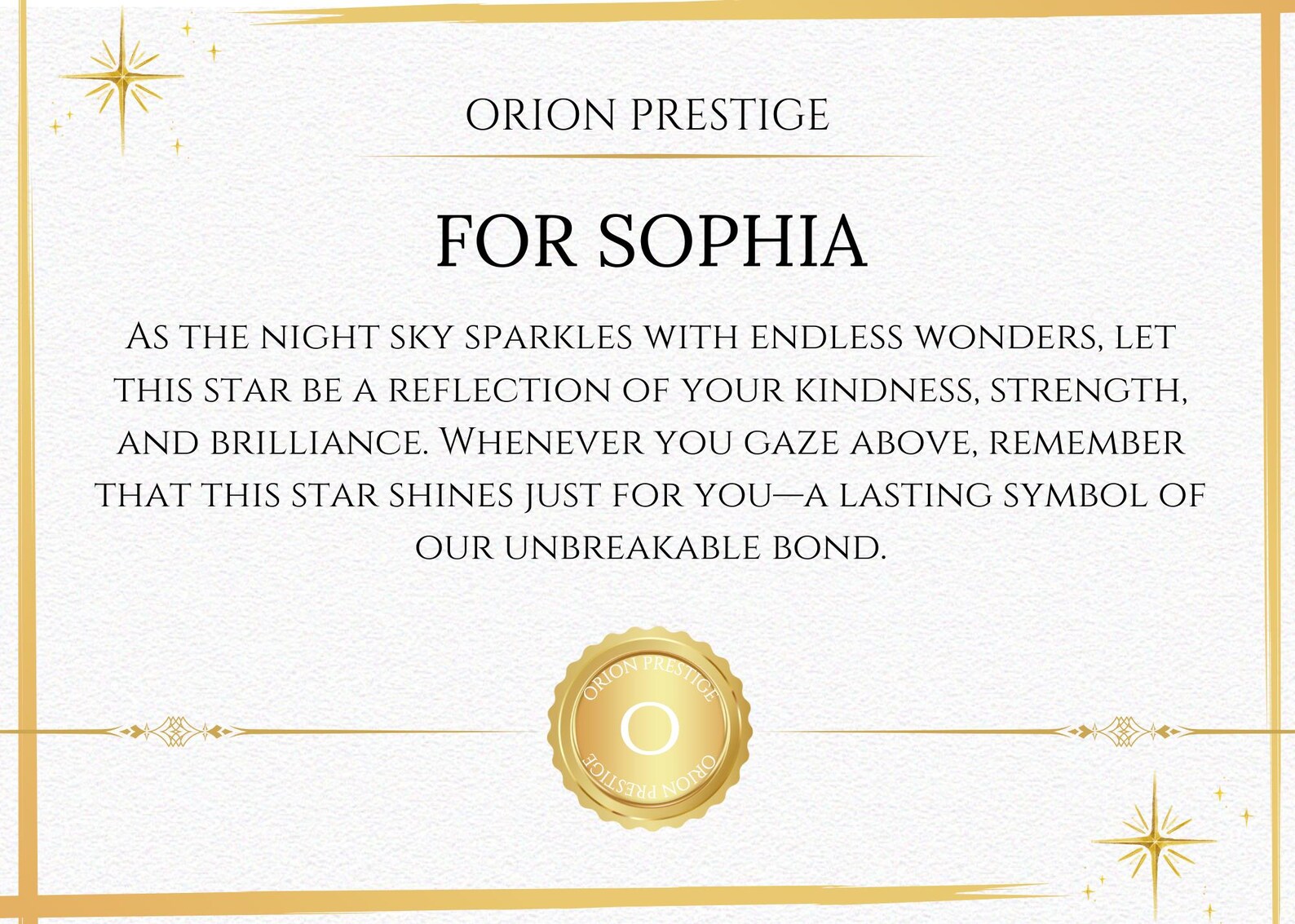 Personalized Star Certificate, Give a Name to a Star – Custom Star Map ...