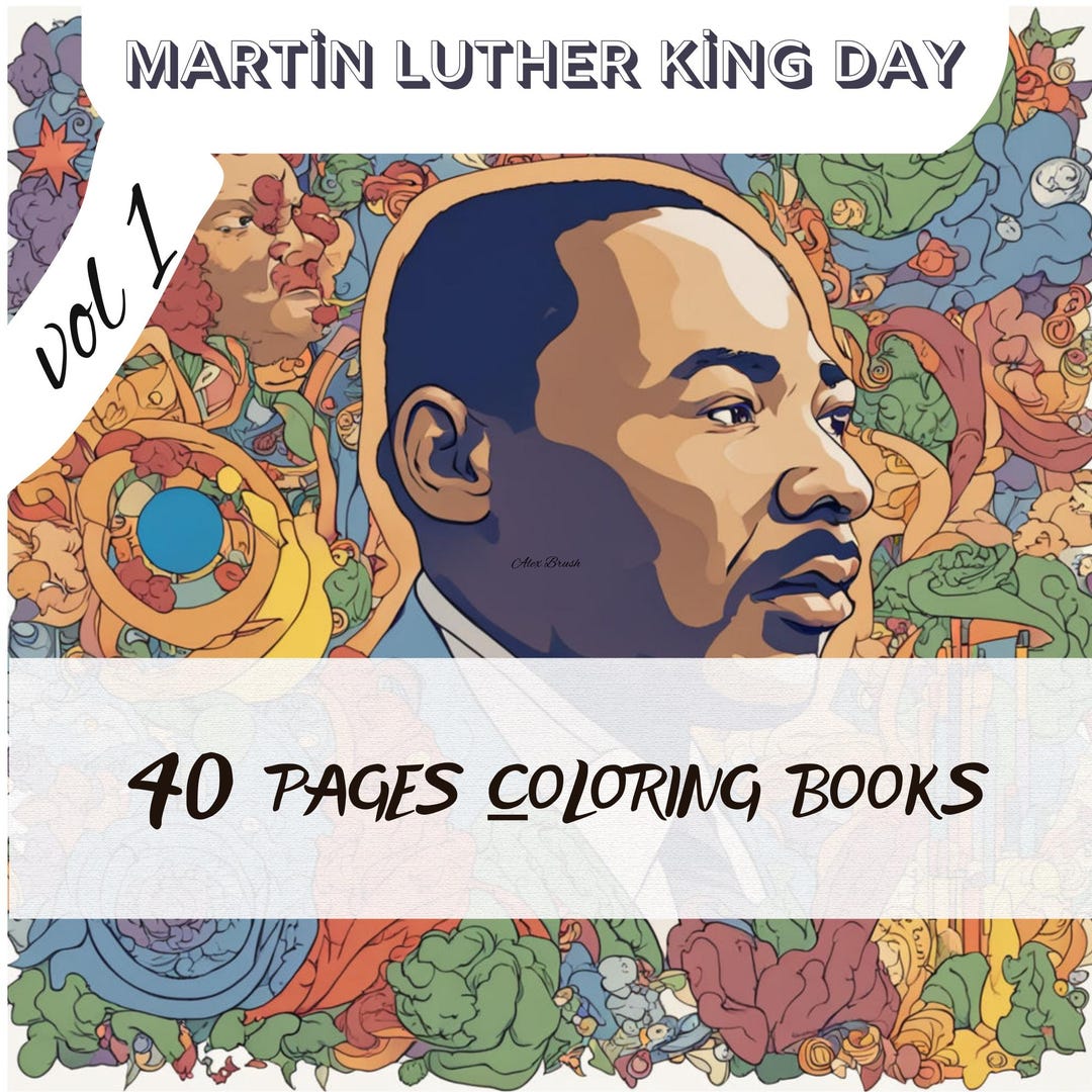 Martin Luther King Coloring Book, Civil Rights Hero Coloring Pages, MLK ...