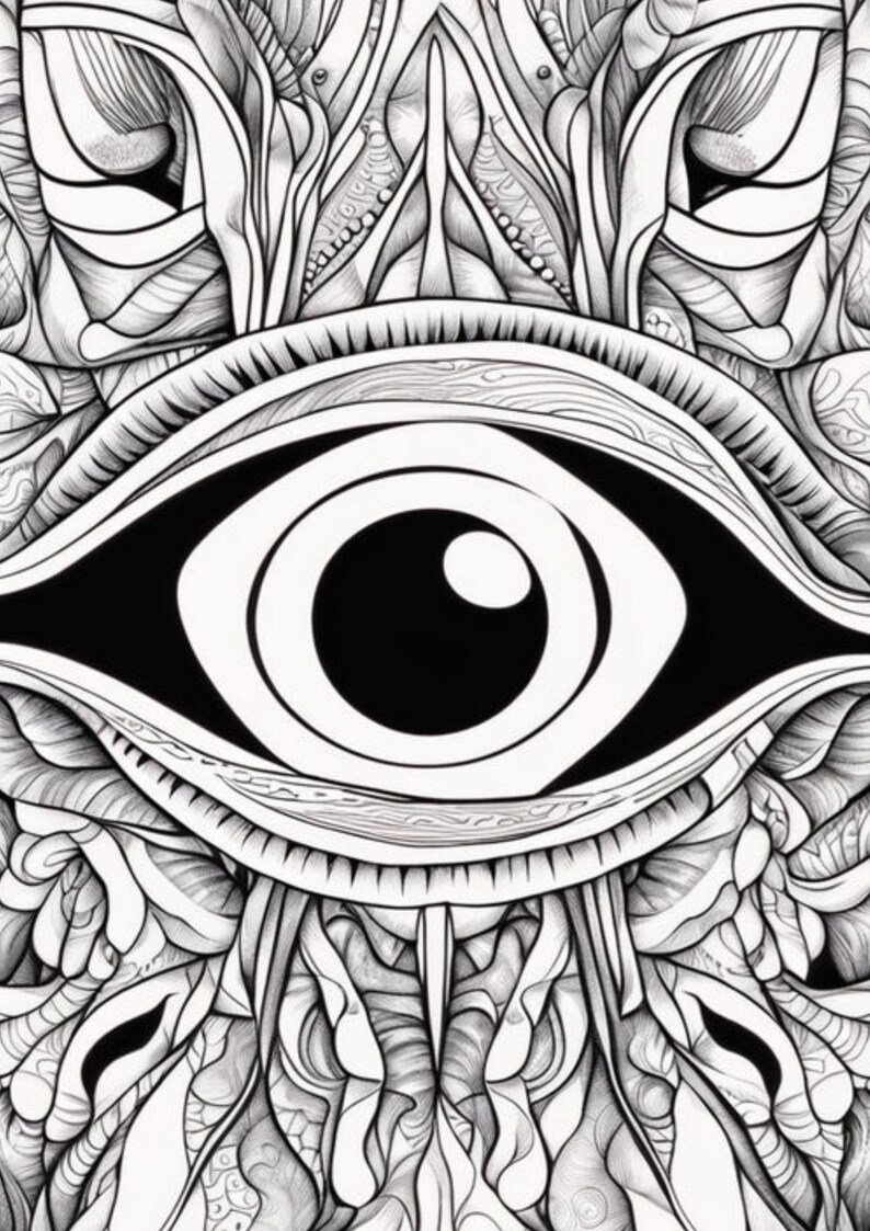 20 Human Eye Coloring Book, Digital Eye Art, Printable Eye Designs, Eye ...