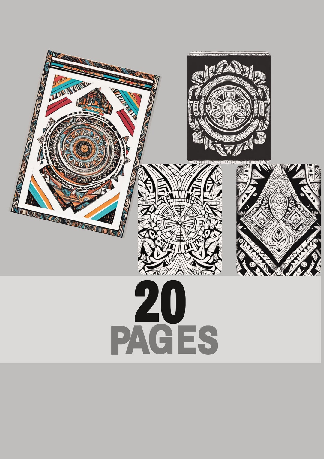 Tribal Patterns Coloring Book,tribal Art Coloring, Digital Tribal ...